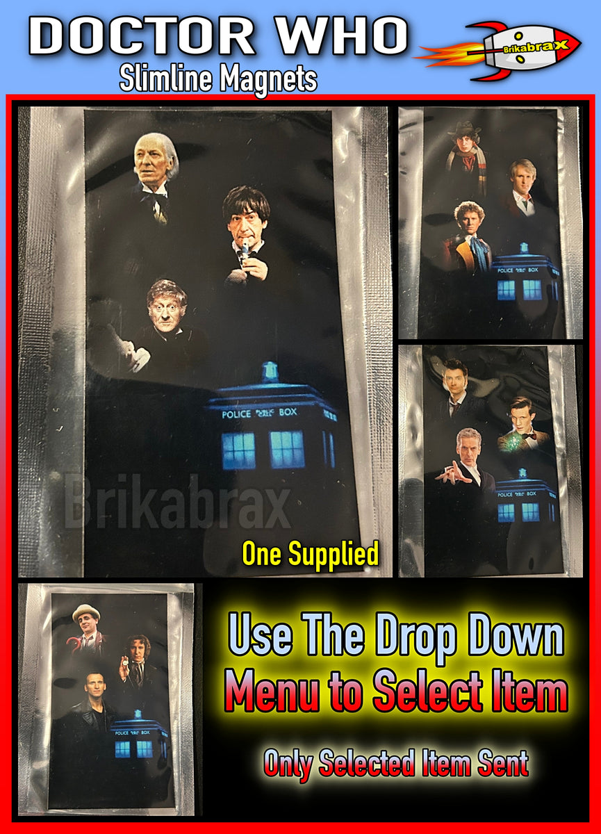 Doctor Who Slimline Magnets The Doctors (Select Item) New – Brikabrax.com